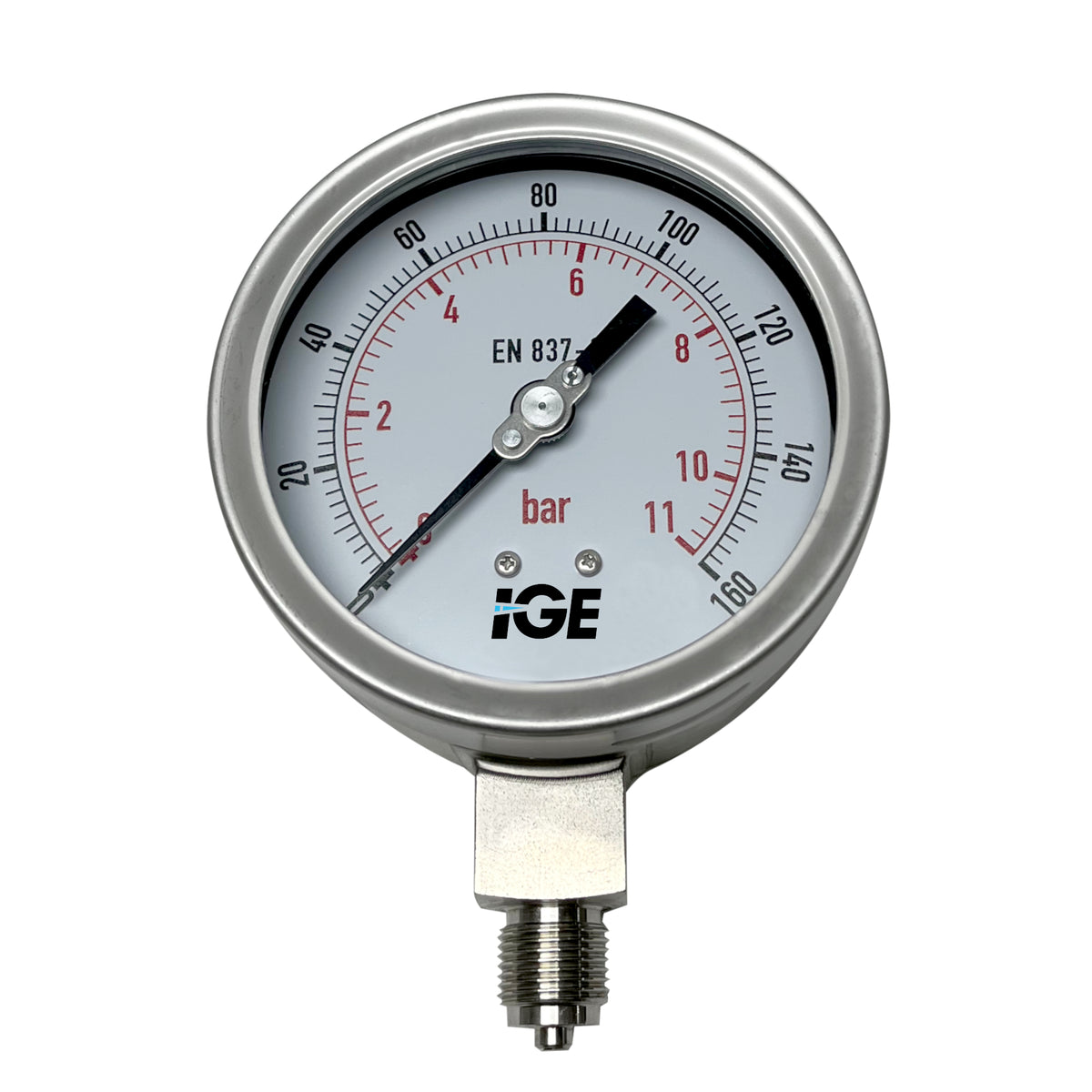 100mm Pressure Gauge 1/2" BSPP(M) Direct Mounted – IGE Ltd